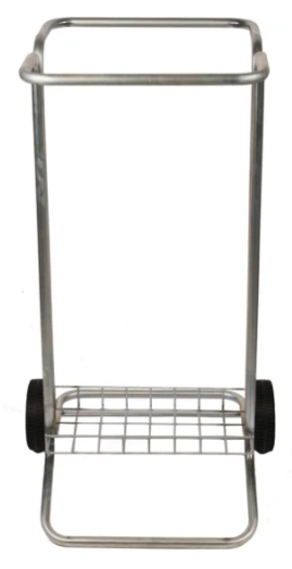 Affaldsstativ med hjul kraftig model 100L sølv - Affaldsstativer og ...